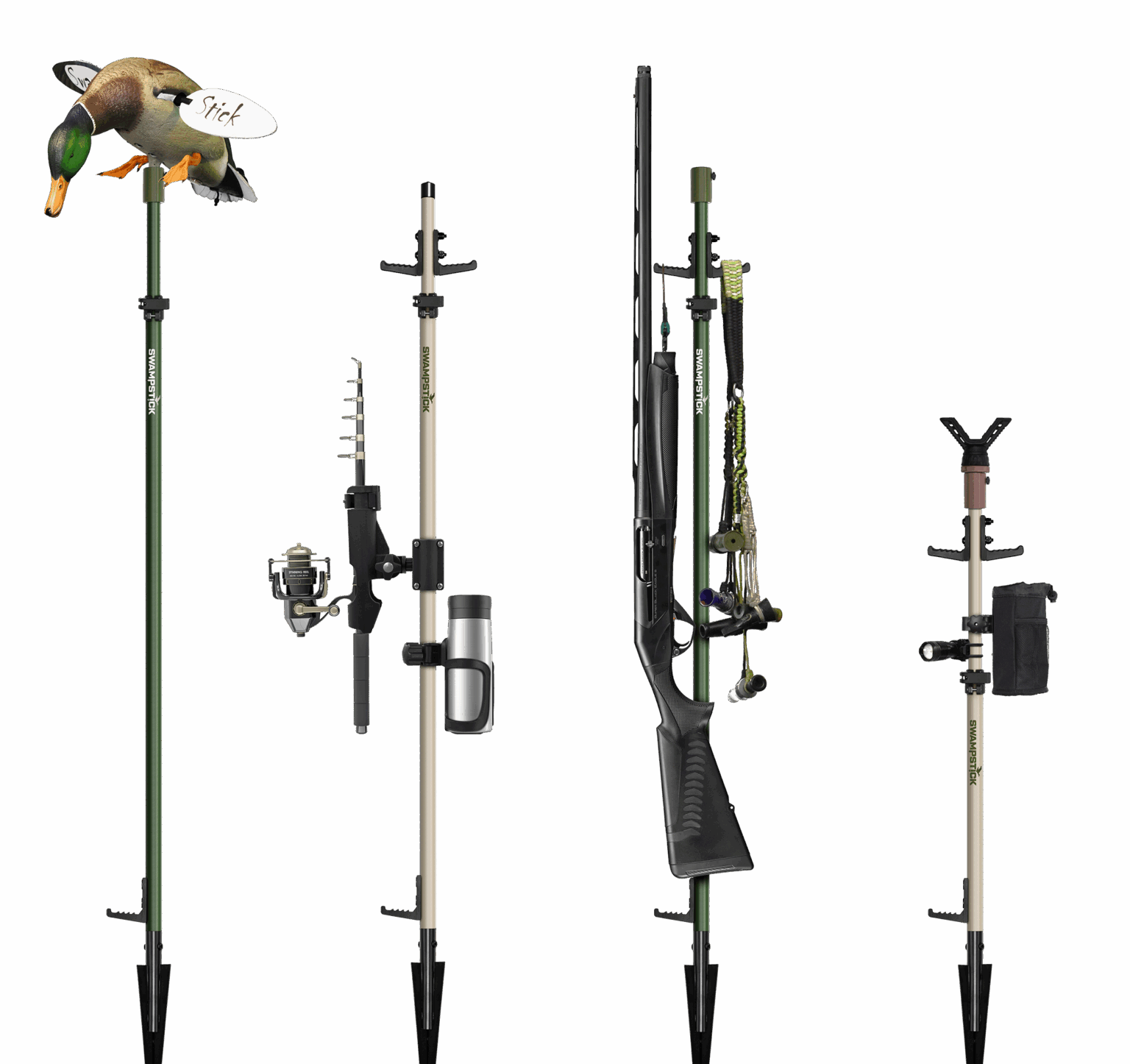 Keep hunting gear dry with hunting poles, decoy stands - Swamp Stick