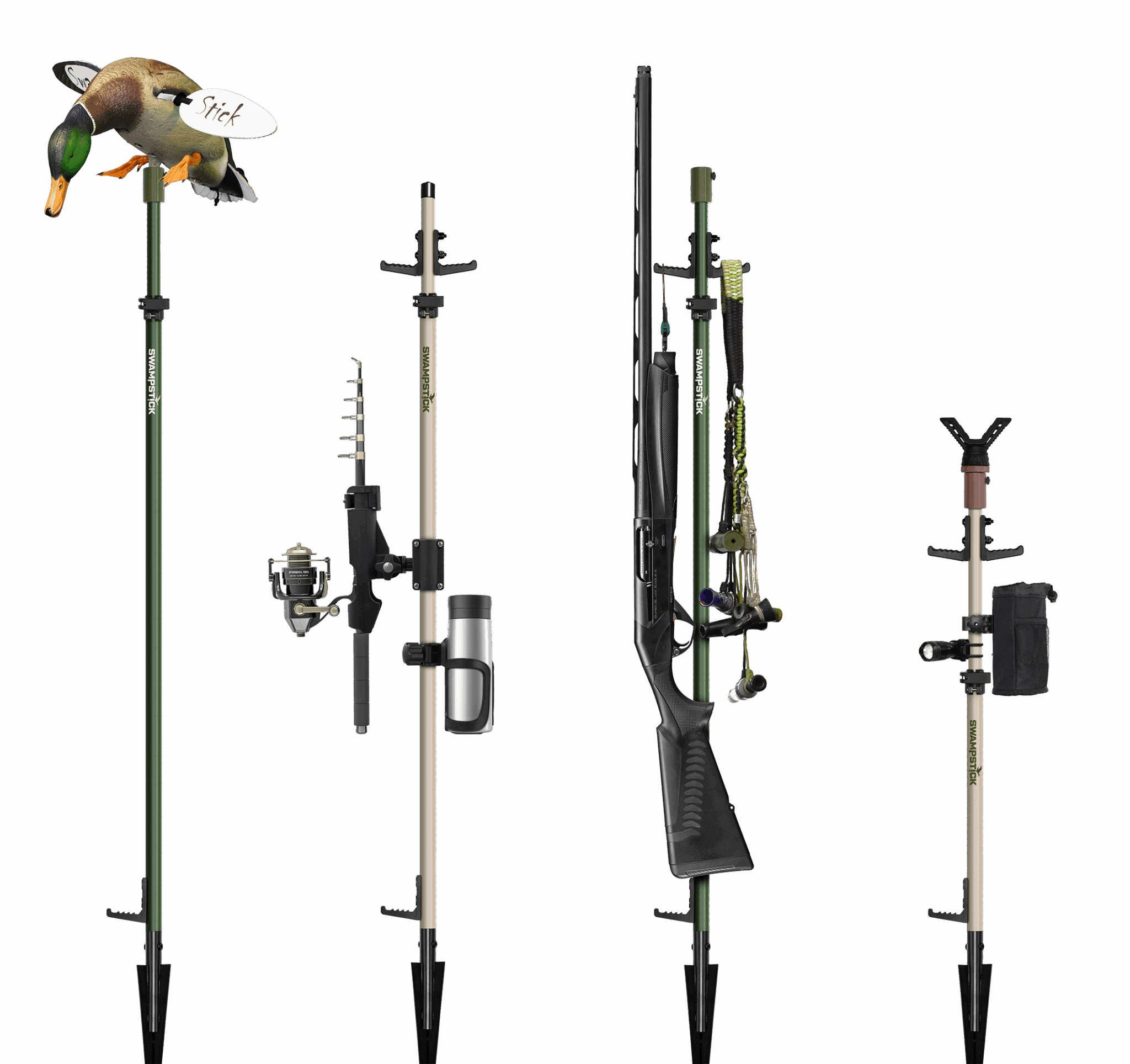Keep hunting gear dry with hunting poles, decoy stands - Swamp Stick