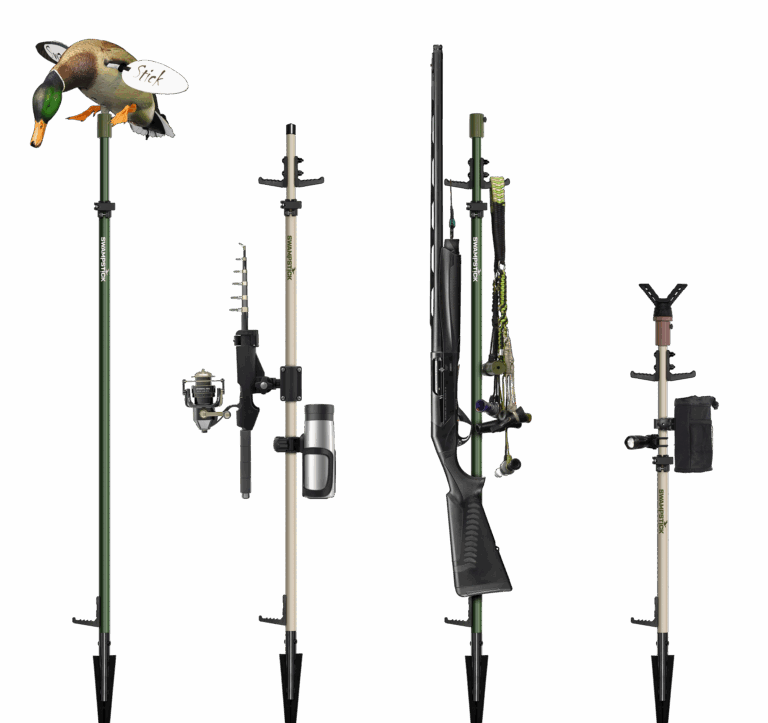 Keep hunting gear dry with hunting poles, decoy stands - Swamp Stick